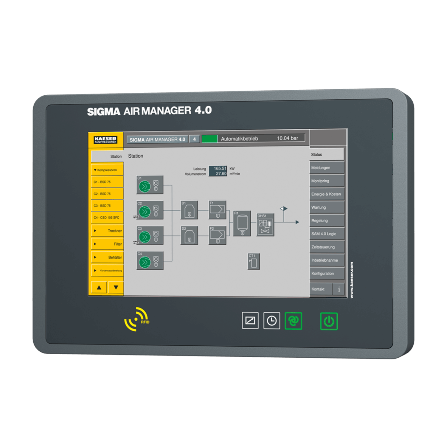 Master controller for Kaeser compressors: SIGMA AIR MANAGER 4.0